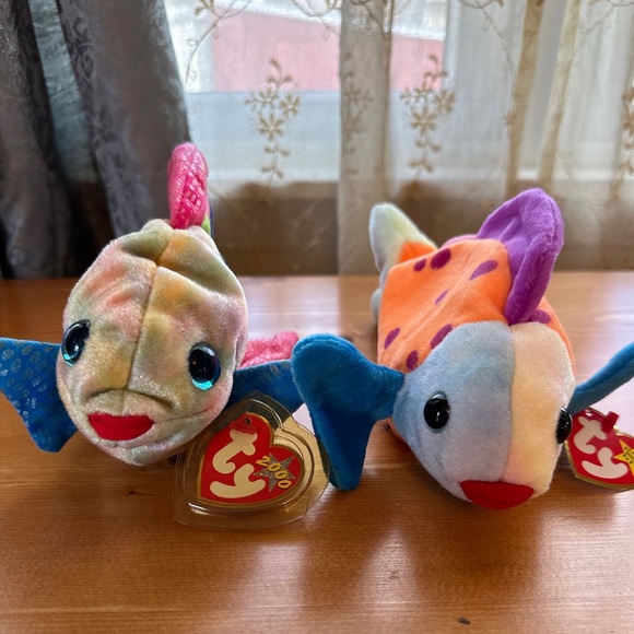 Ty | Toys | Rare Retired 999 Ty Beanie Baby Fish Bundle Lips 200 ...